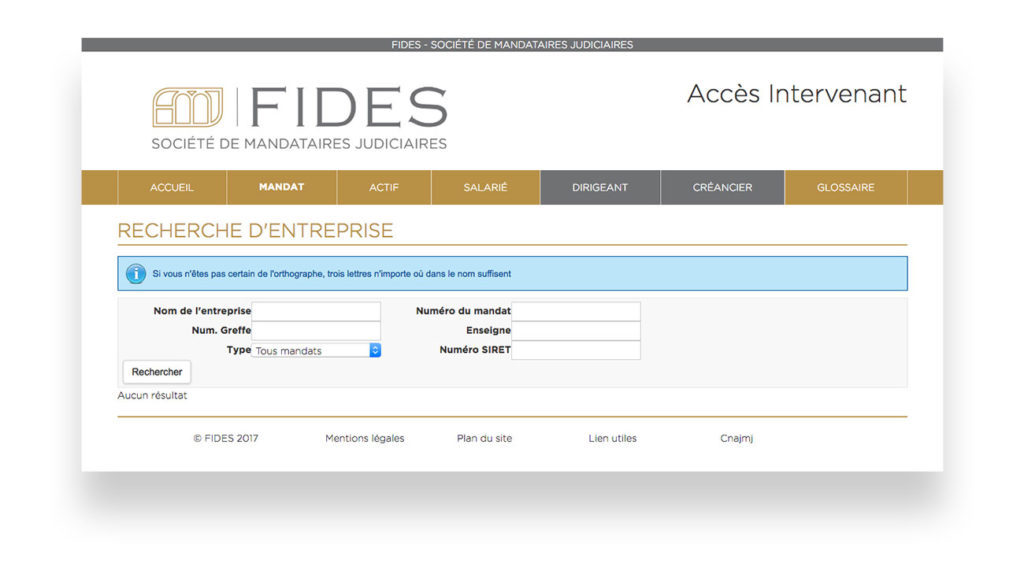 Déclarer ma créance – FIDES